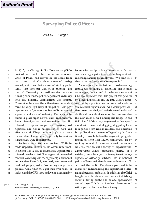 (PDF) Surveying Police Officers