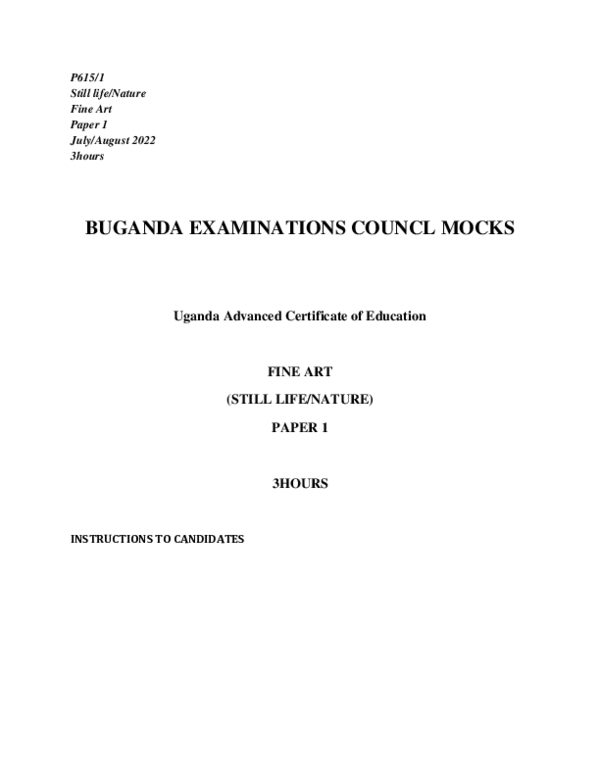 (PDF) BUGANDA EXAMINATIONS COUNCL MOCKS Uganda Advanced Certificate of ...