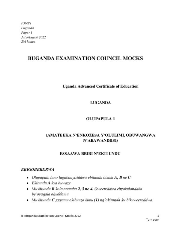 (PDF) Luganda