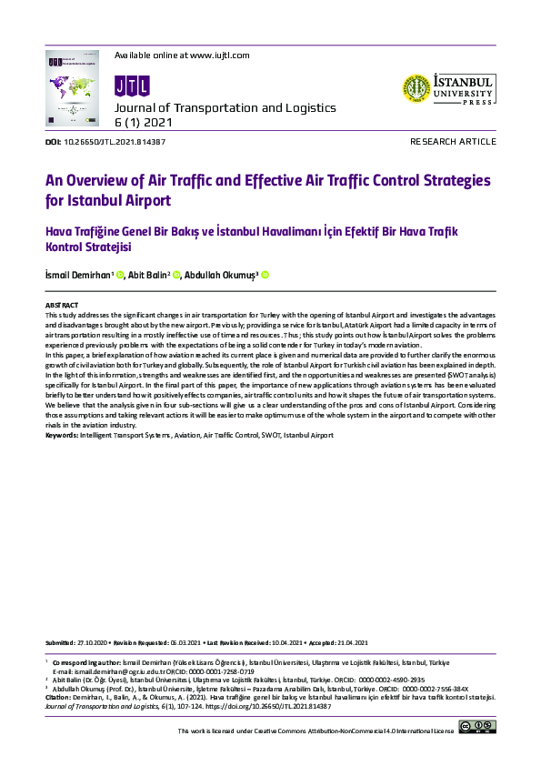 (PDF) An Overview of Air Traffic and Effective Air Traffic Control ...
