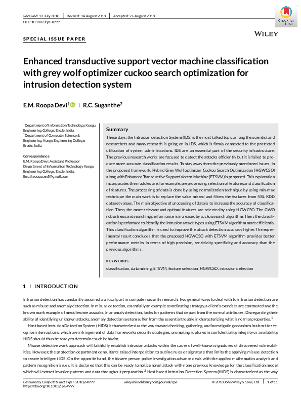 (PDF) Enhanced transductive support vector machine classification with grey wolf optimizer ...