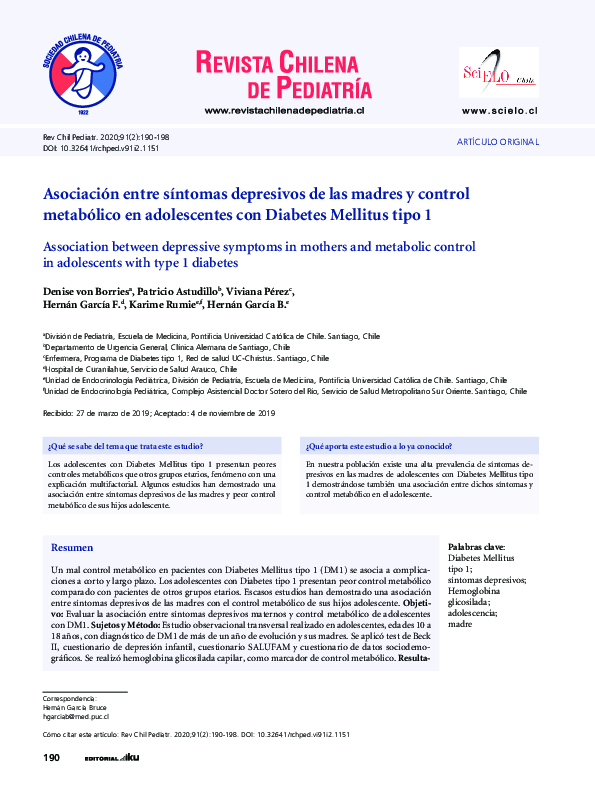 (PDF) Asociación entre síntomas depresivos de las madres y control ...