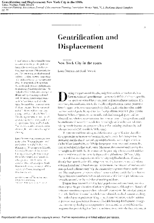 (PDF) Gentrification and Displacement New York City in the 1990s