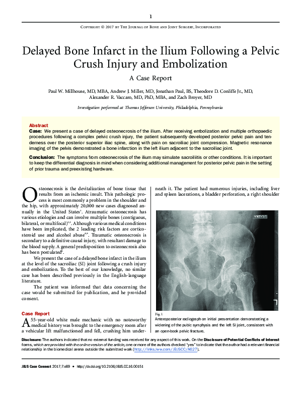 (PDF) Delayed Bone Infarct in the Ilium Following a Pelvic Crush Injury ...