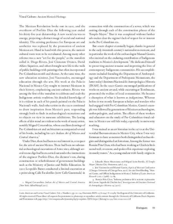 (PDF) Visual Culture: Ancient Mexico’s Heritage