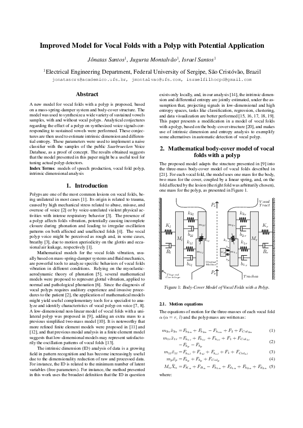 (PDF) Improved Model for Vocal Folds with a Polyp with Potential Application | Jônatas Santos ...