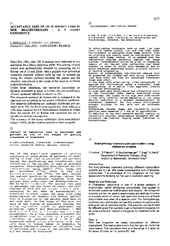 (PDF) 21 Acceptance test of 192 IR source used in HDR brachytherapy : A ...