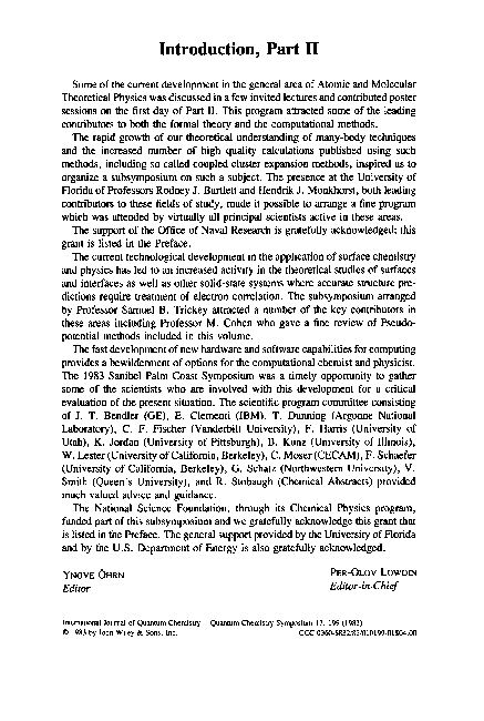 (PDF) Introduction, Part II