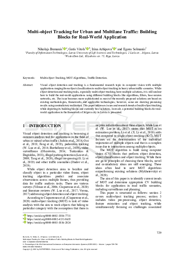 Pdf Multi Object Tracking For Urban And Multilane Traffic Building