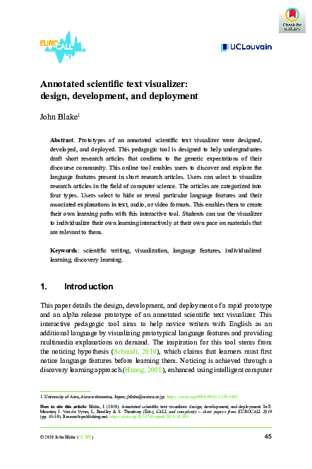 (PDF) Annotated scientific text visualizer: design, development, and ...