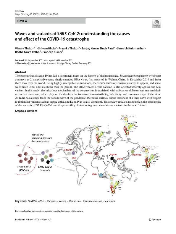 (PDF) Waves and variants of SARS-CoV-2: understanding the causes and ...