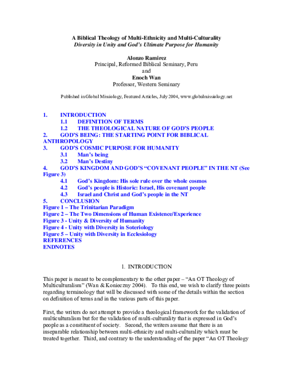 (PDF) A Biblical Theology of Multi-Ethnicity and Multi-Culturality ...