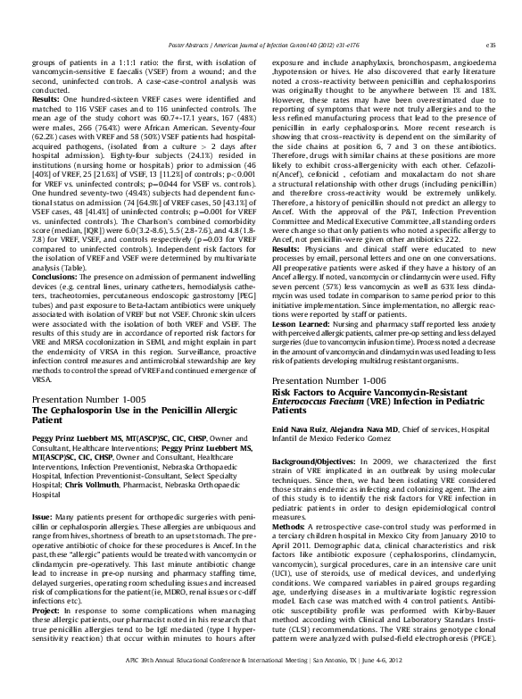 (PDF) The Cephalosporin Use in the Penicillin Allergic Patient