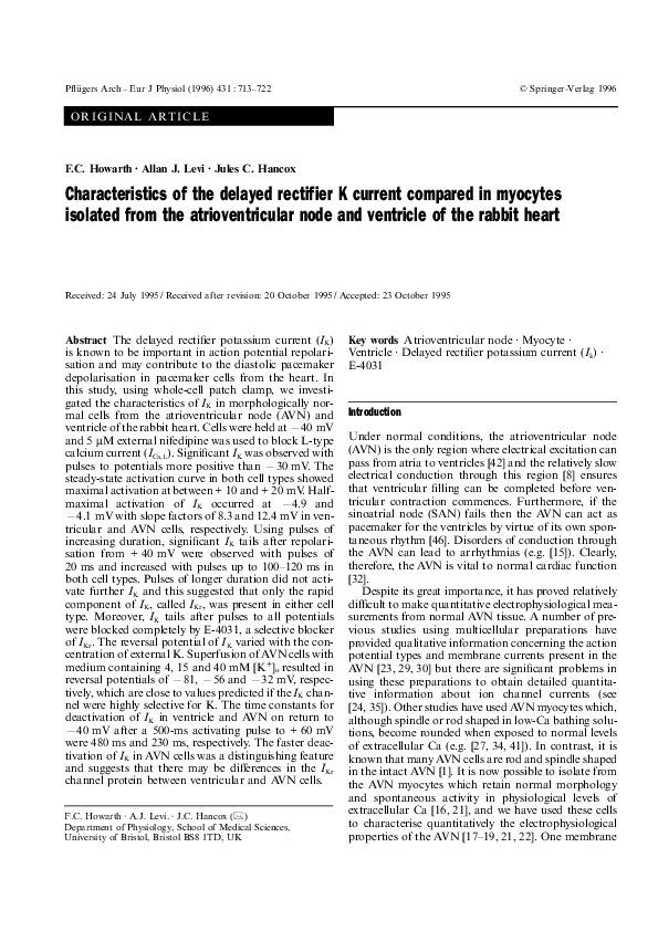 (PDF) Characteristics of the delayed rectifier K current compared in ...
