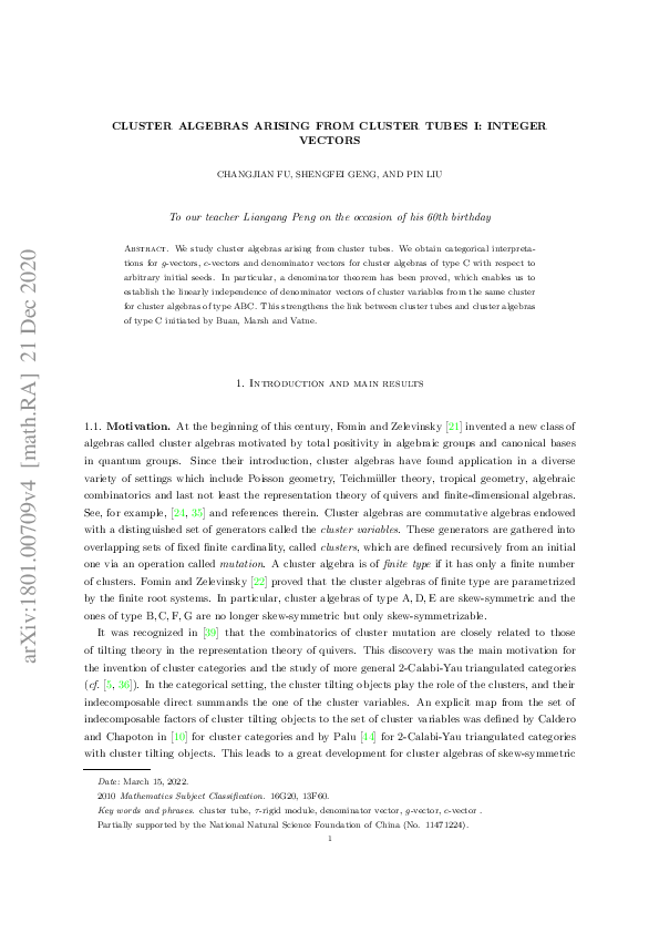 (PDF) On cluster algebras of type $\mathrm{C}$: a representation ...