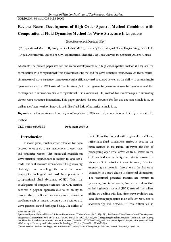 Pdf Review Recent Development Of High Order Spectral Method Combined With Computational Fluid 