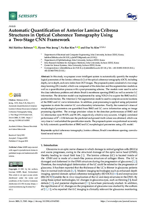 (PDF) Automatic Quantification of Anterior Lamina Cribrosa Structures in Optical Coherence ...