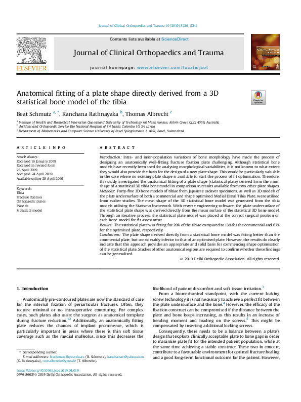 (PDF) Anatomical fitting of a plate shape directly derived from a 3D ...