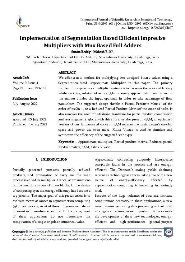 Pdf Implementation Of Segmentation Based Efficient Imprecise
