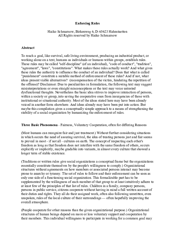 (PDF) Enforcing Rules