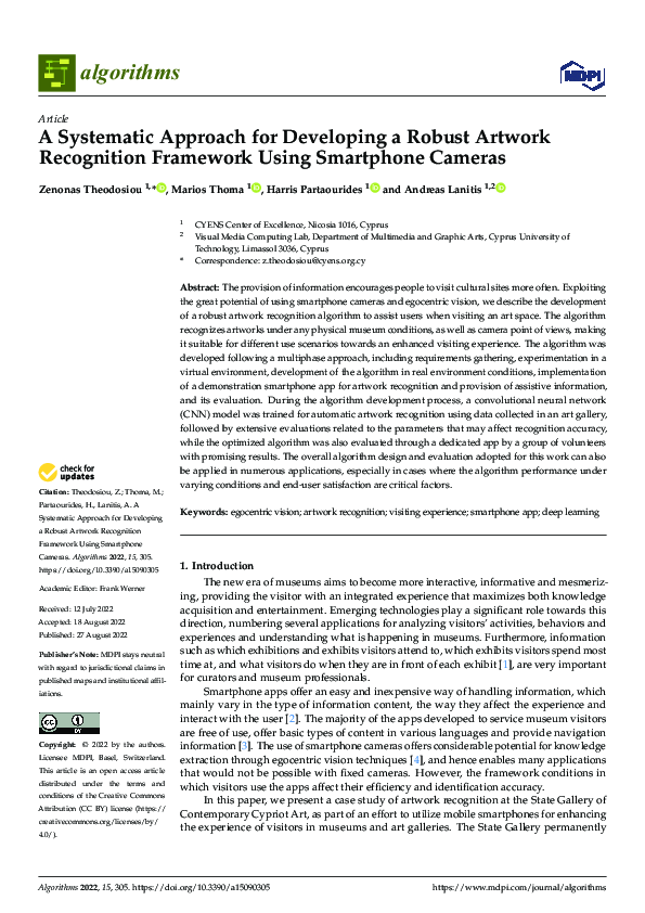 (PDF) A Systematic Approach for Developing a Robust Artwork Recognition Framework Using ...
