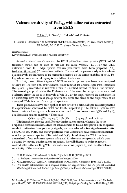 (PDF) Valence sensitivity of Fe-L2,3 white-line ratios extracted from ...