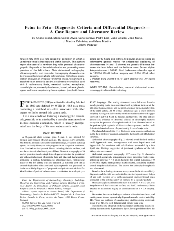 (PDF) Fetus in fetu—diagnostic criteria and differential diagnosis—a ...
