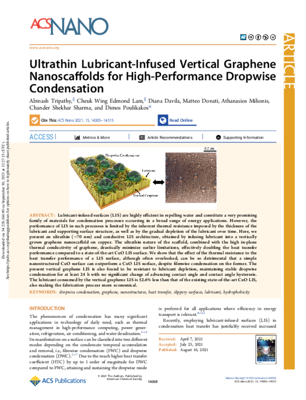 (PDF) Ultrathin Lubricant-Infused Vertical Graphene Nanoscaffolds for ...