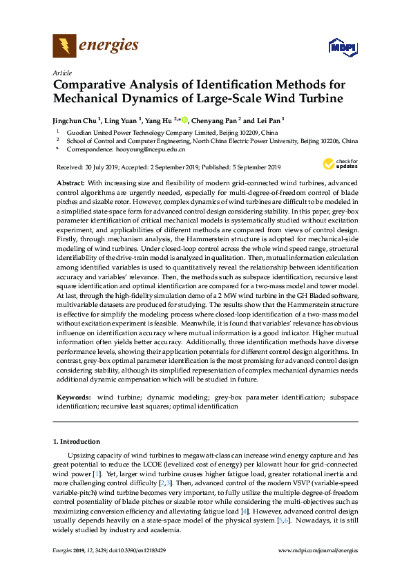 Pdf Comparative Analysis Of Identification Methods Of The Photovoltaic Panel Characteristics