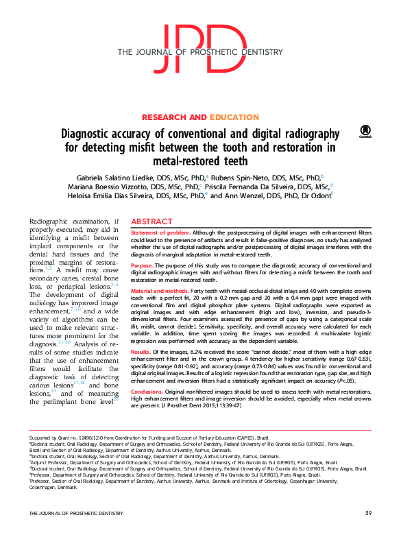 (PDF) Diagnostic accuracy of conventional and digital radiography for ...
