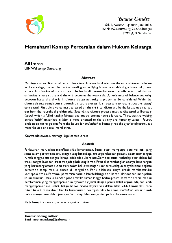 (PDF) Memahami Konsep Perceraian dalam Hukum Keluarga
