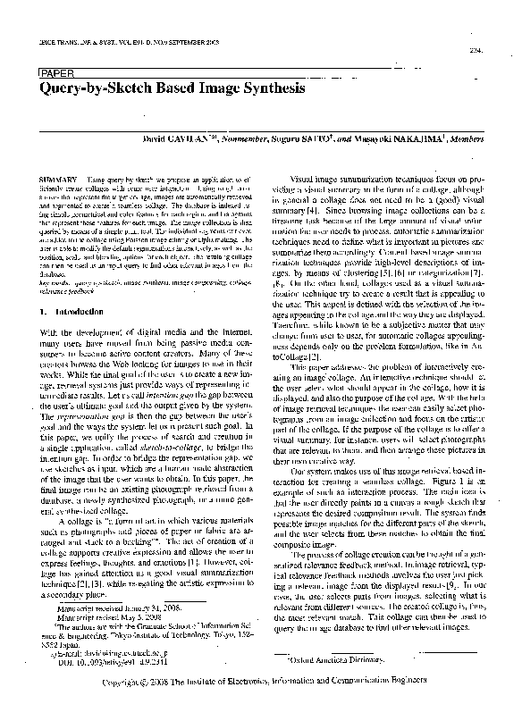 (PDF) Query-by-Sketch Based Image Synthesis