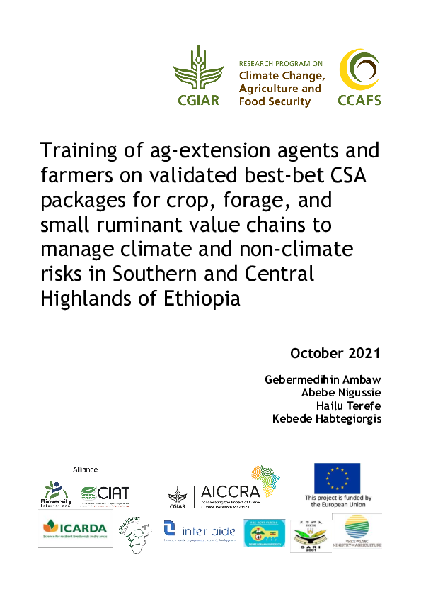 (PDF) Training of ag-extension agents and farmers on validated best-bet ...