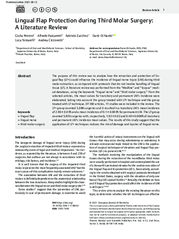 (PDF) Lingual Flap Protection during Third Molar Surgery: A Literature ...