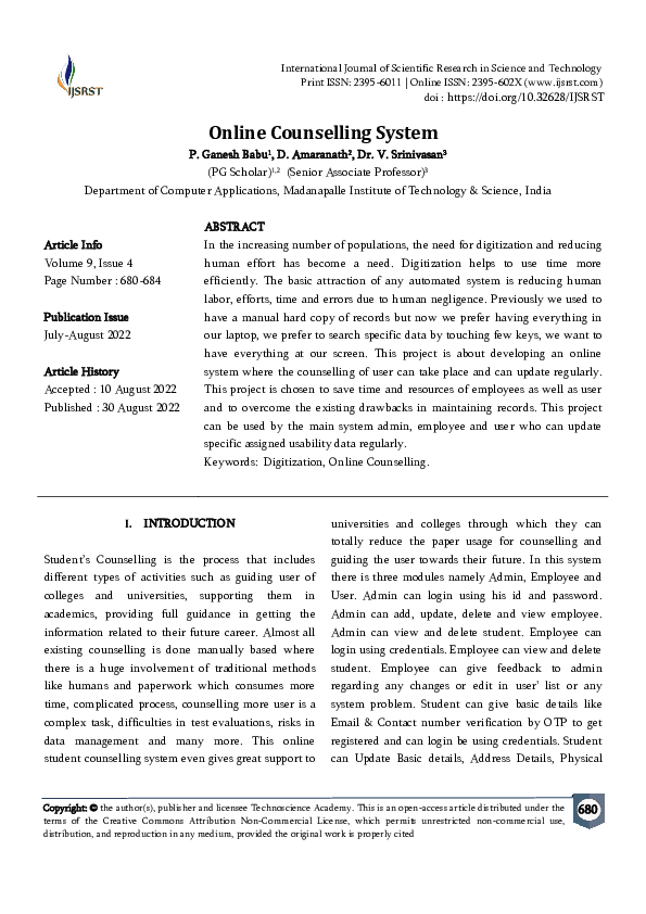 (PDF) Online Counselling System