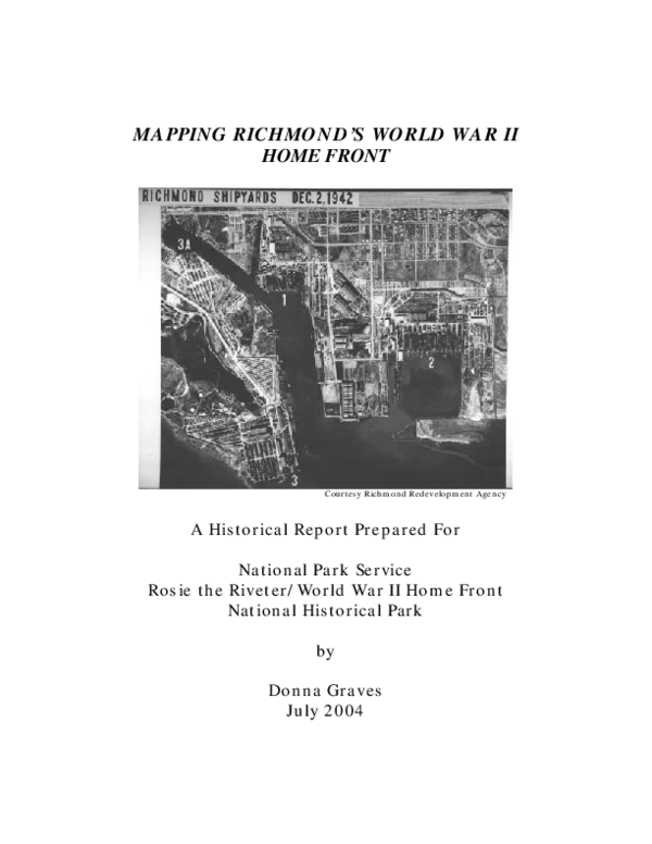 (PDF) Mapping Richmond's World War II Home Front | Donna Graves ...