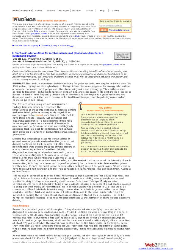 (PDF) Electronic Interventions for Alcohol Misuse and Alcohol Use ...