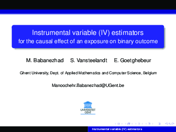 (PDF) Instrumental variable (IV) estimators for the causal effect of an exposure on binary outcome