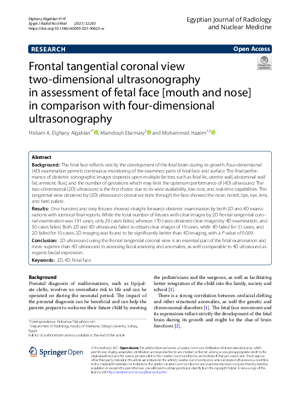 (PDF) Frontal tangential coronal view two-dimensional ultrasonography ...