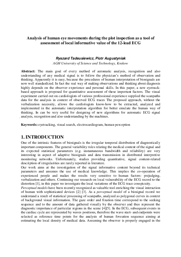 (PDF) Analysis of human eye movements during the plot inspection as a ...