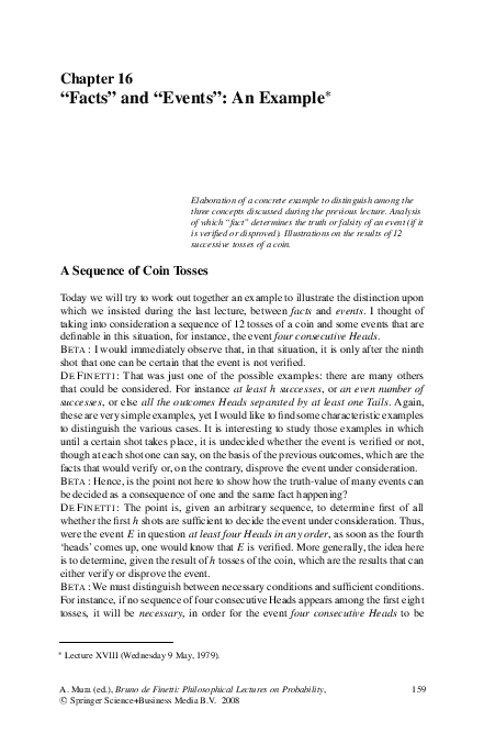 (PDF) “Facts” and “Events”: An Example