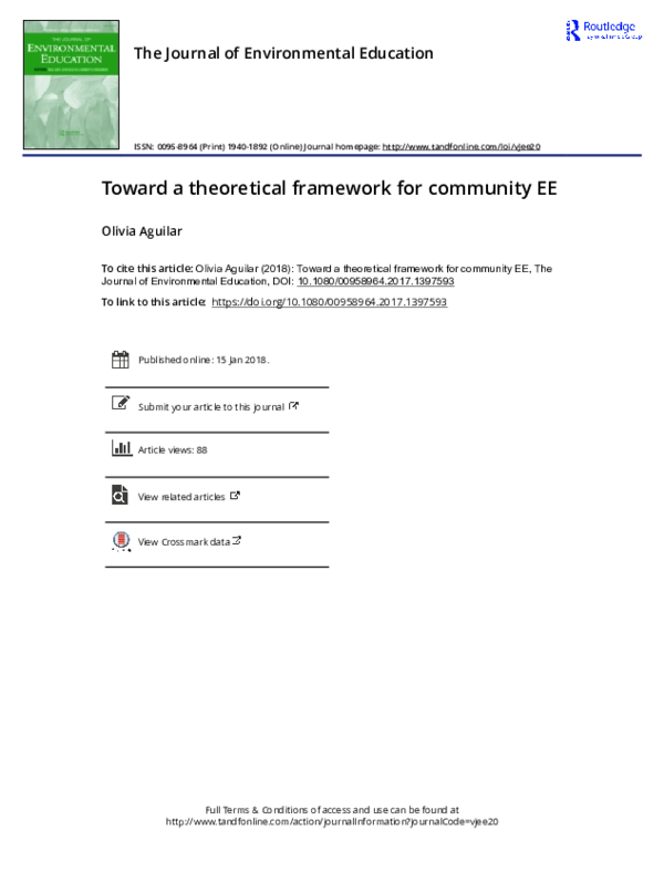 (PDF) Toward a theoretical framework for community EE