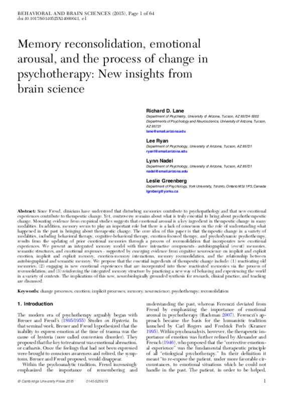 (PDF) Deconstructing the process of change in cognitive behavioral ...