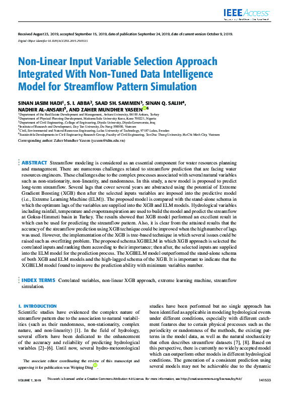(PDF) Non-Linear Input Variable Selection Approach Integrated With Non-Tuned Data Intelligence ...