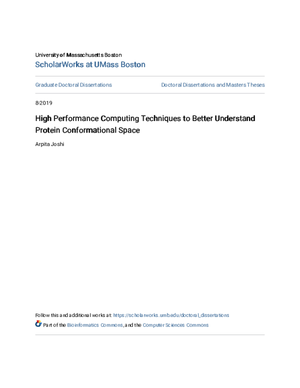 (PDF) High Performance Computing for Analyzing Protein Dynamics
