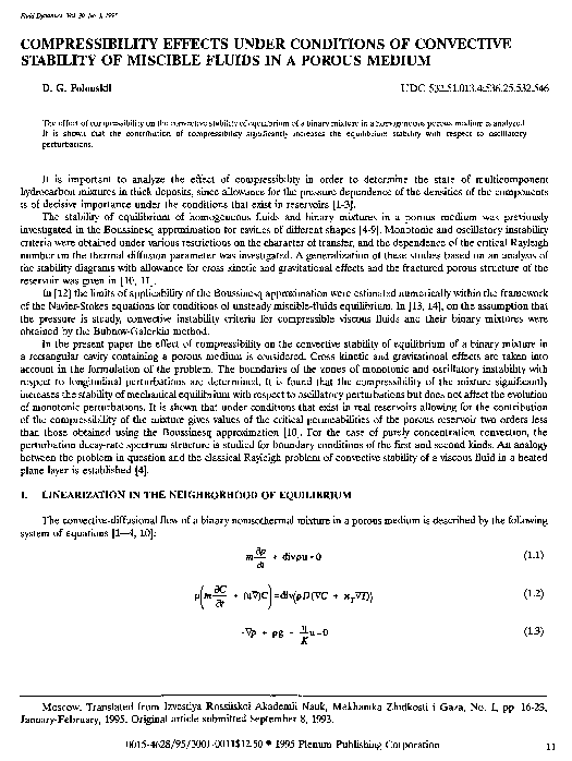 (PDF) Compressibility effects under conditions of convective stability of miscible fluids in a ...