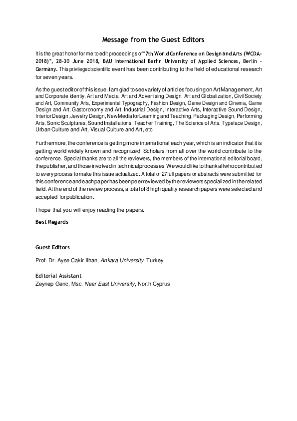 (PDF) Message from the Guest Editors