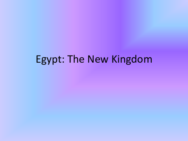 (PDF) Egypt: New Kingdom