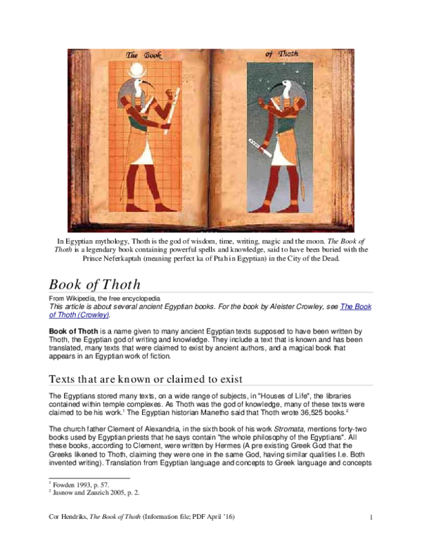 (PDF) The Book of Thoth