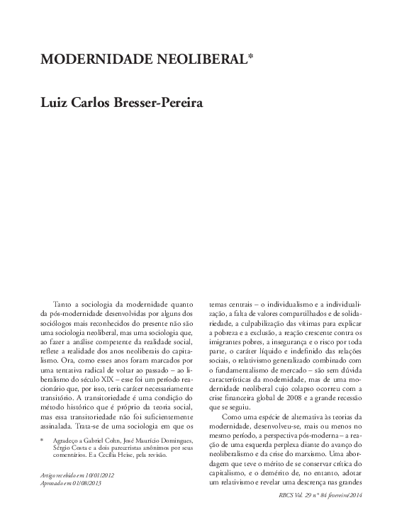 (PDF) Modernidade neoliberal